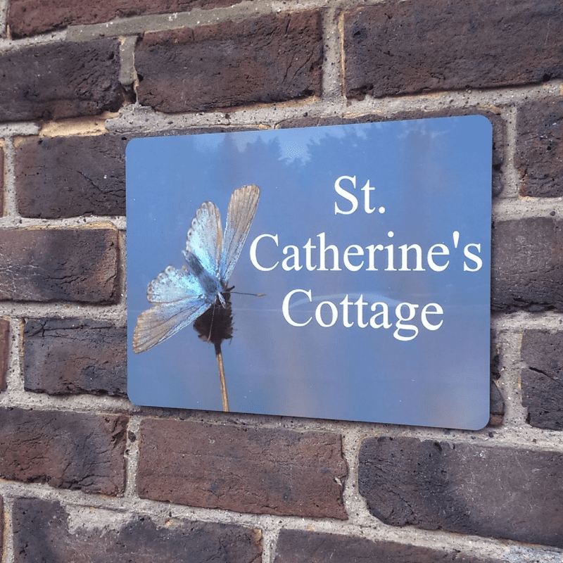 Chalkhill Blue Butterfly house sign or wall plaque