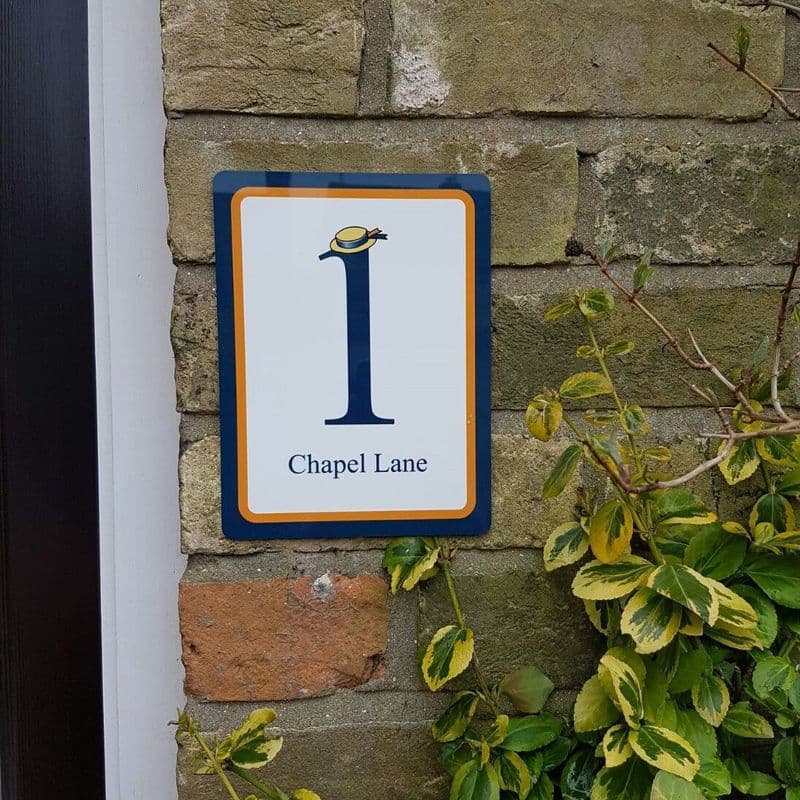 Club colours house sign or wall plaque