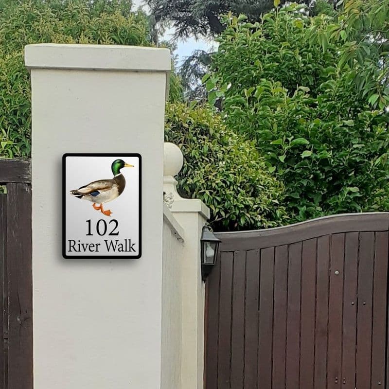 Duck personalised house sign or wall plaque