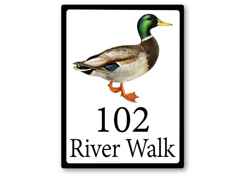 Duck personalised house sign or wall plaque