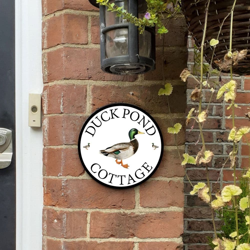Duck personalised house sign or wall plaque