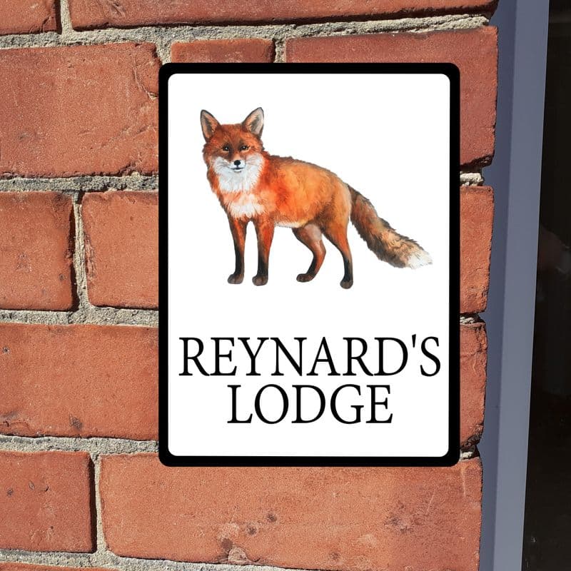 Fox house sign or wall plaque