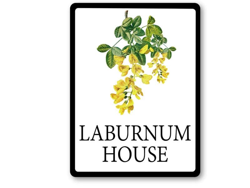 Laburnum house sign or wall plaque