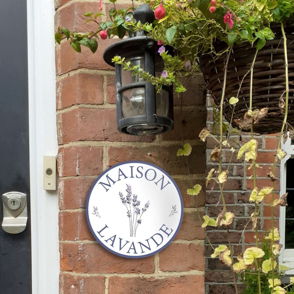Lavender house sign or wall plaque