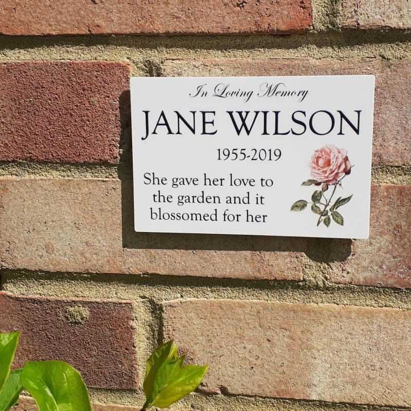 Memorial plaque with your symbol and photo