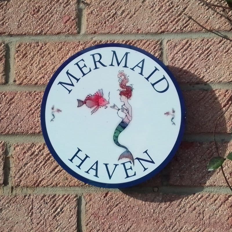 Mermaid house sign or wall plaque