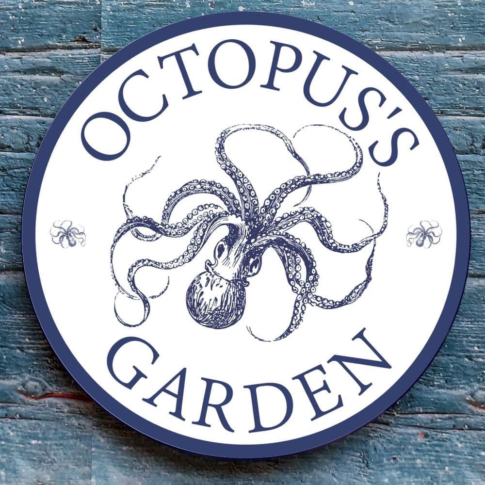 Octopus round house sign or wall plaque