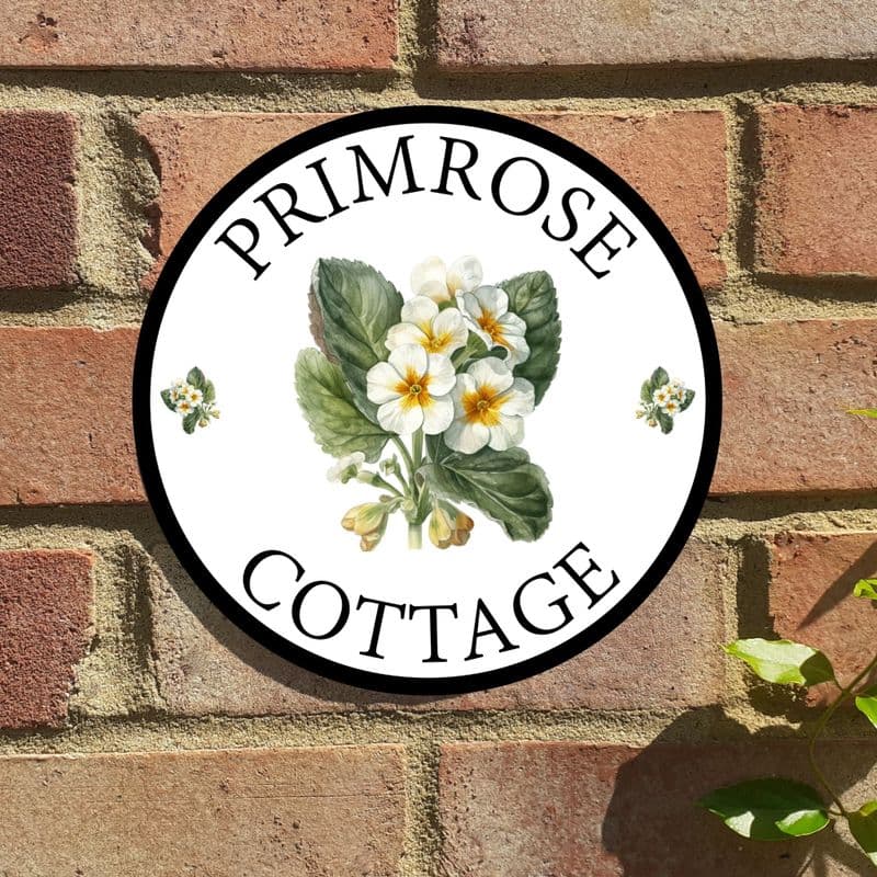 Primrose house sign or wall plaque