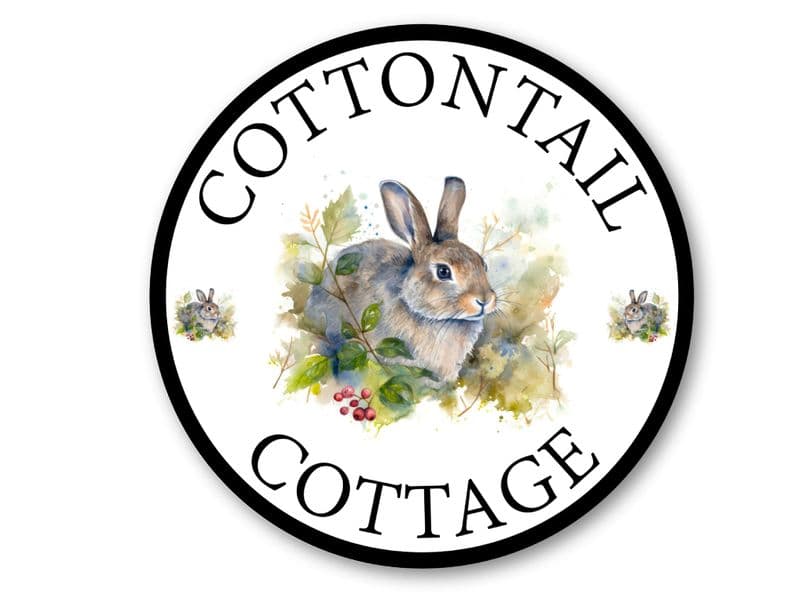 Rabbit house sign or wall plaque