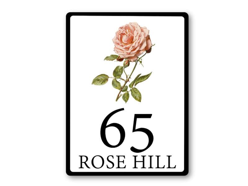 Rose house sign or wall plaque