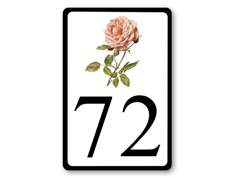 Rose house sign or wall plaque