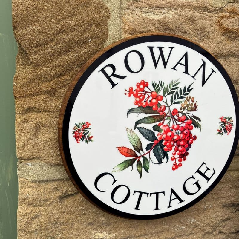 Rowan berries house sign or wall plaque