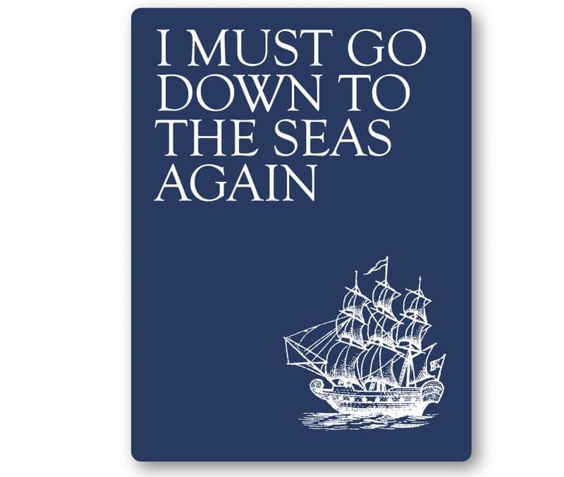 Sailing ship house sign on navy