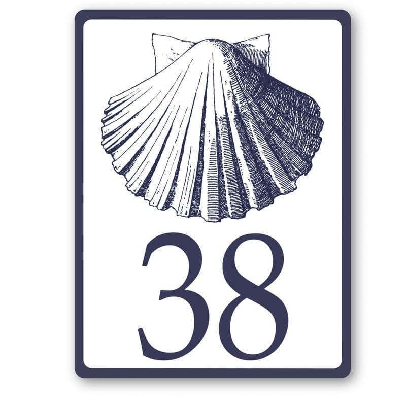 Scallop shell house sign or wall plaque