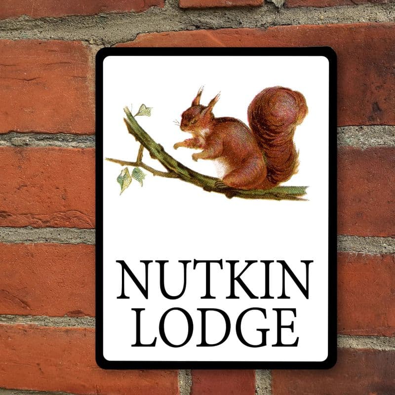 Squirrel house sign or wall plaque