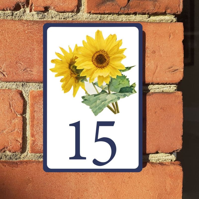 Sunflower house sign or wall plaque