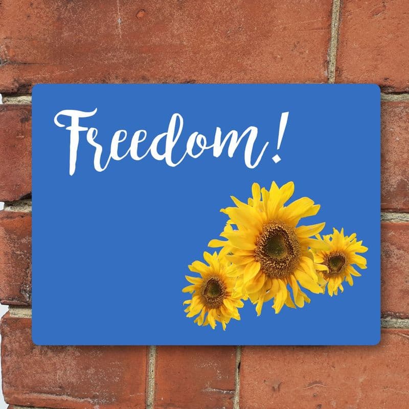 Sunflower house sign or wall plaque