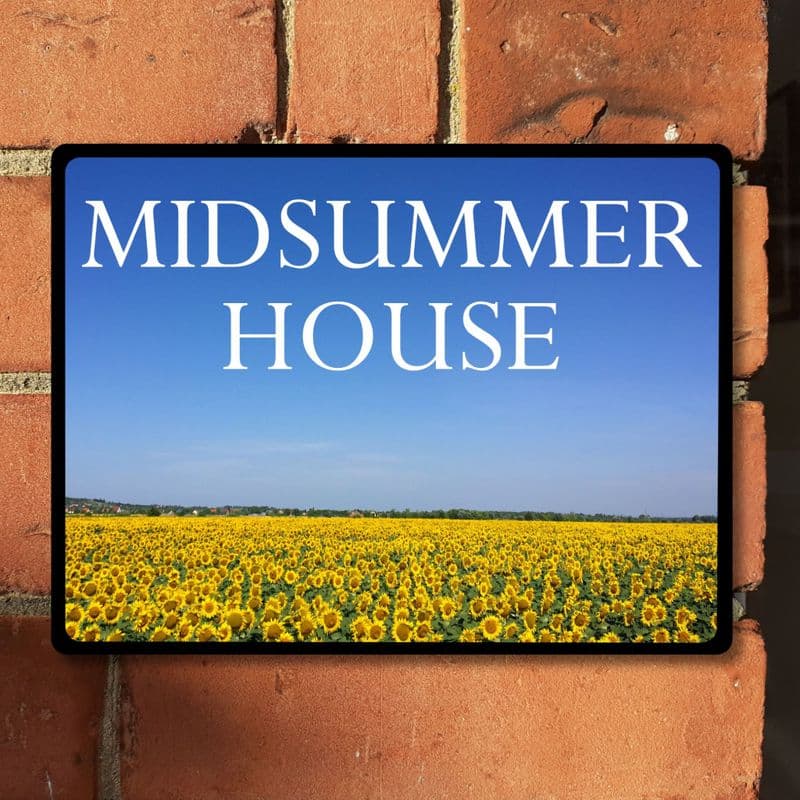Sunflower house sign or wall plaque