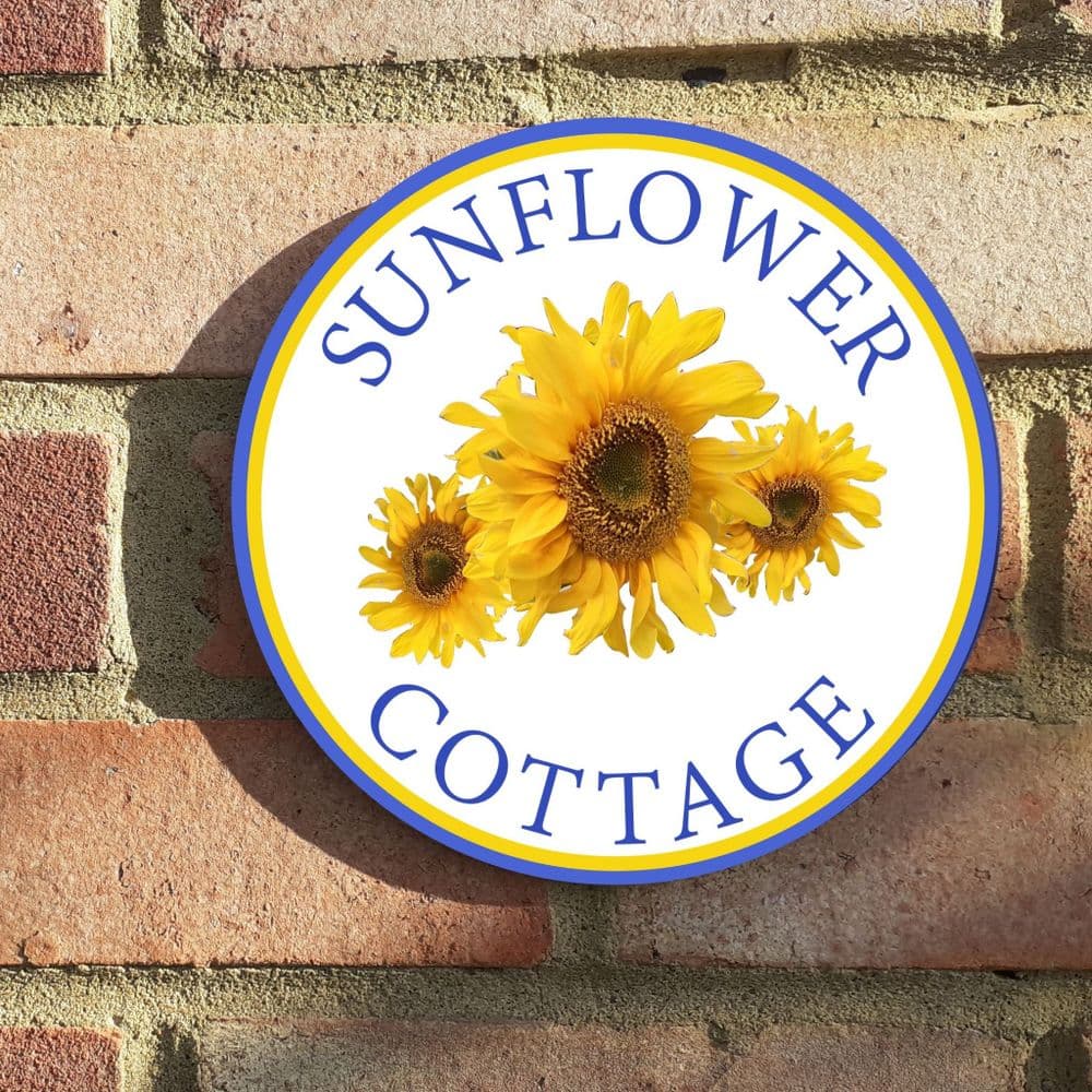 Sunflower house sign or wall plaque