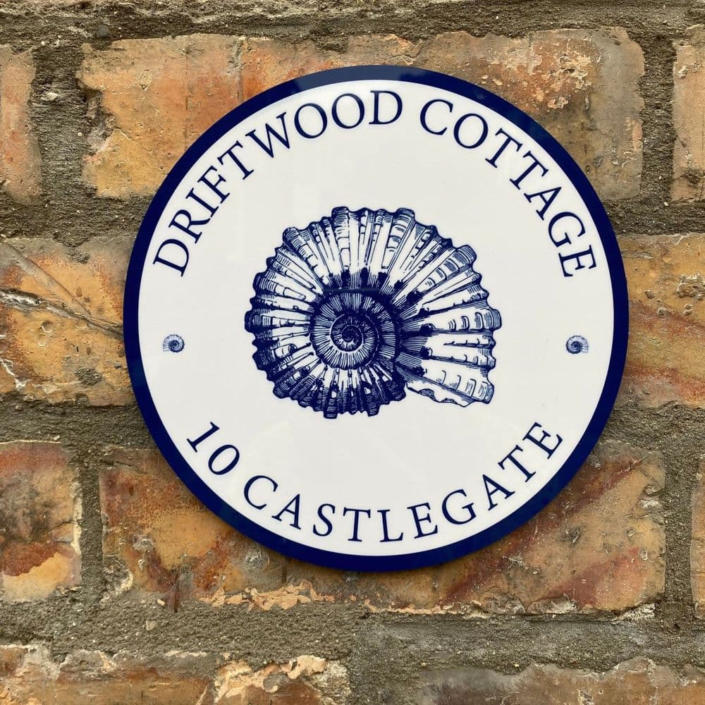 Triton shell round house sign or wall plaque