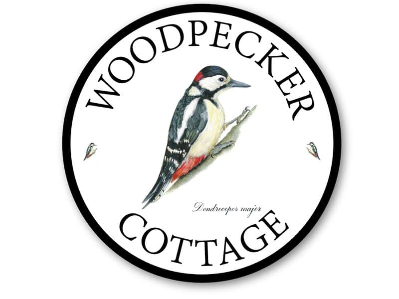 Woodpecker house sign or wall plaque
