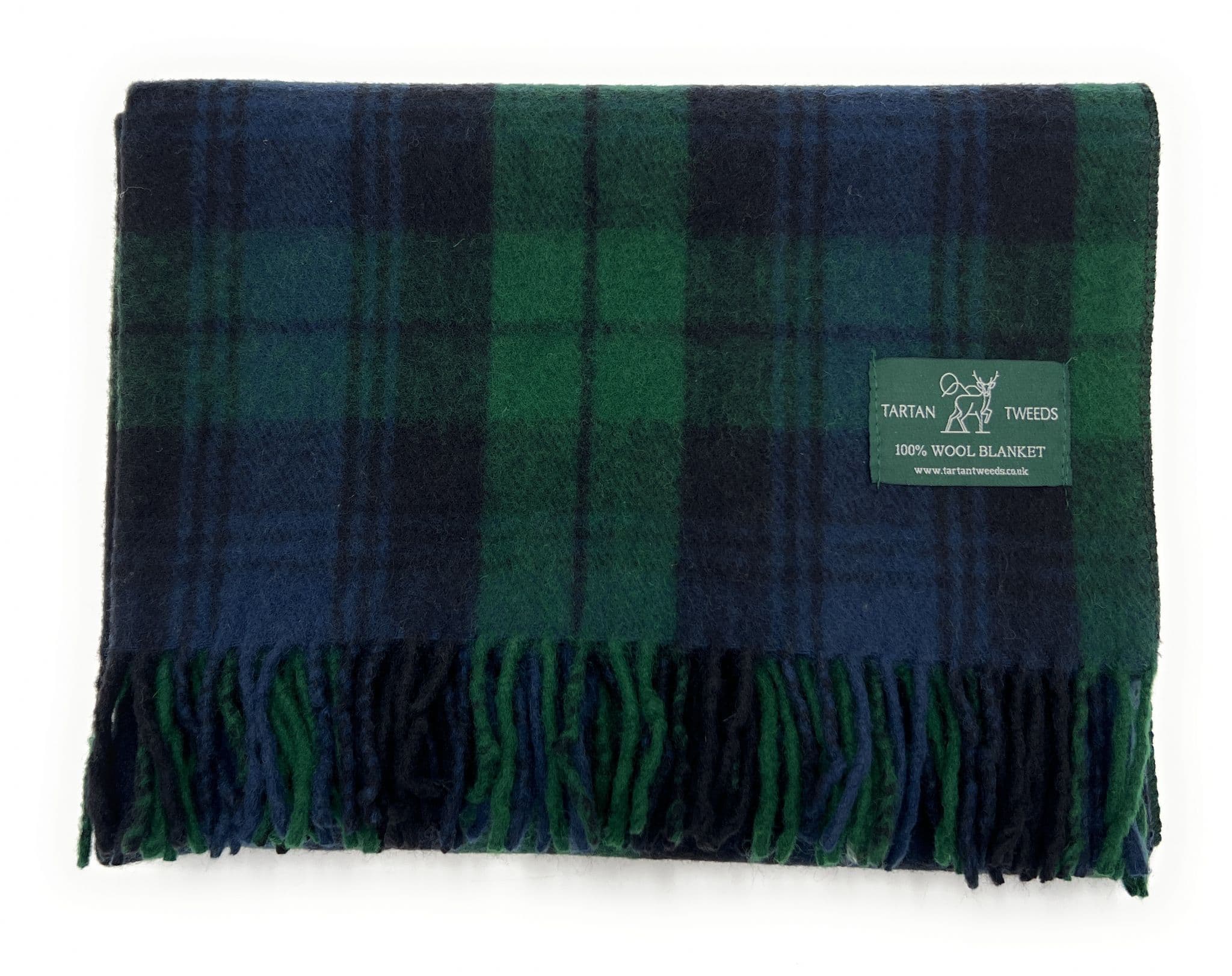 Black Watch Wool Tartan Knee Blanket 100 New Wool