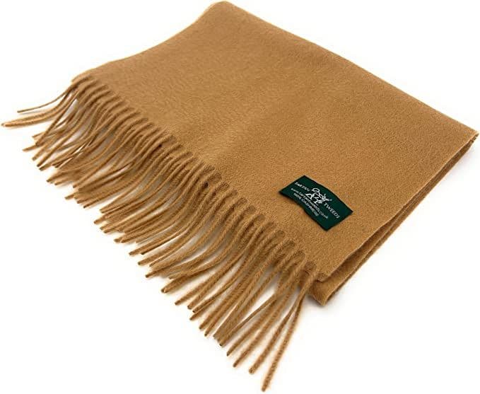 Camel Extra Fine Pure Cashmere Scarf 180 cm x 30 cm