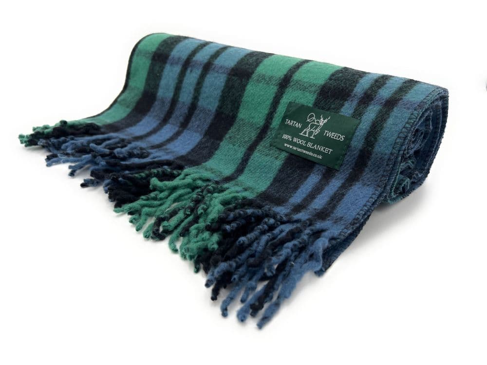 Campbell Ancient Wool Tartan Knee Blanket 100 New Wool
