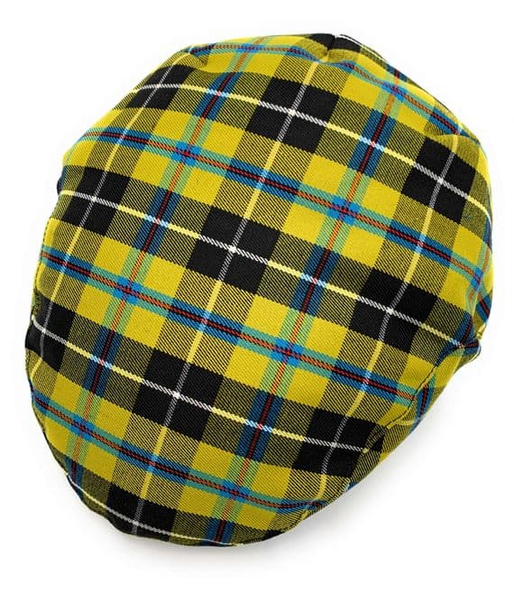 Cornish National Tartan Flat Cap Made in Scotland Cornish National