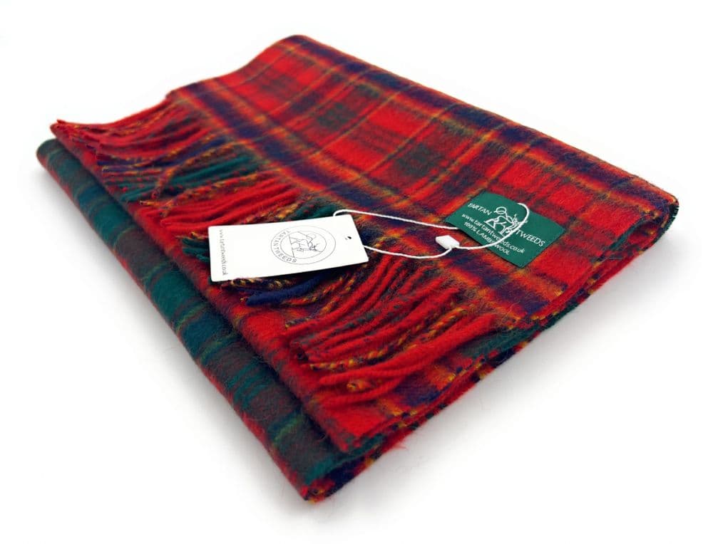 Drummond of Perth Tartan Lambswool Large Clan Scarf Unisex 180cm x 30cm