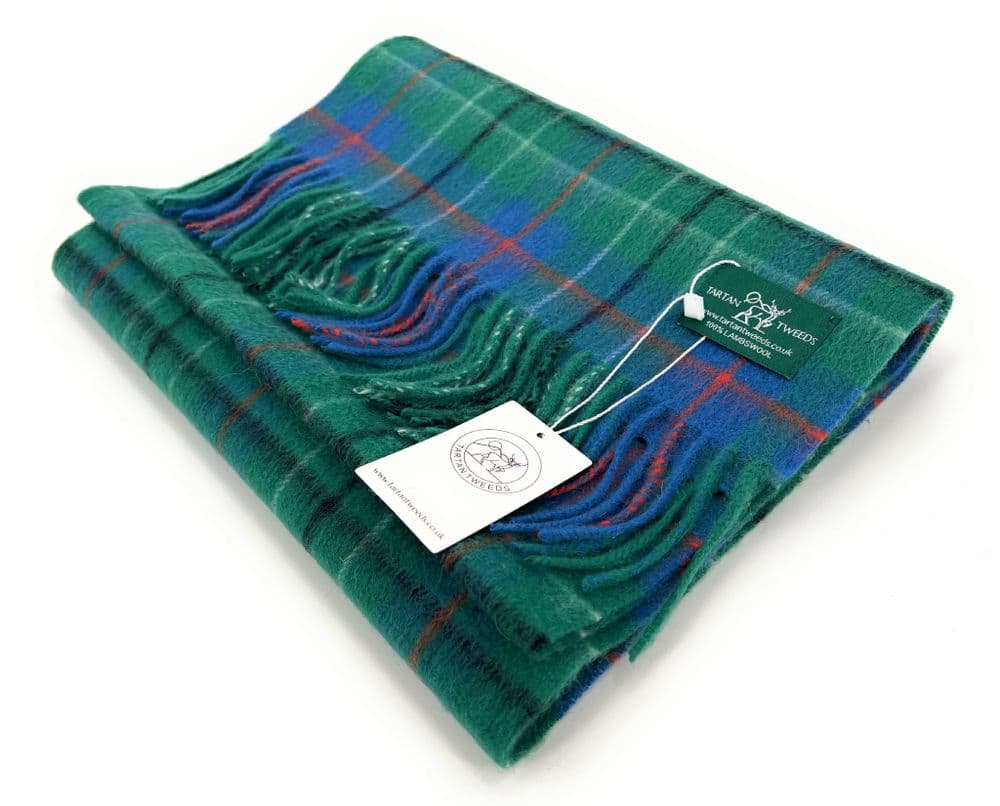 Duncan Ancient Tartan Pure Lambswool Large Clan Scarf Unisex 180cm x 30cm