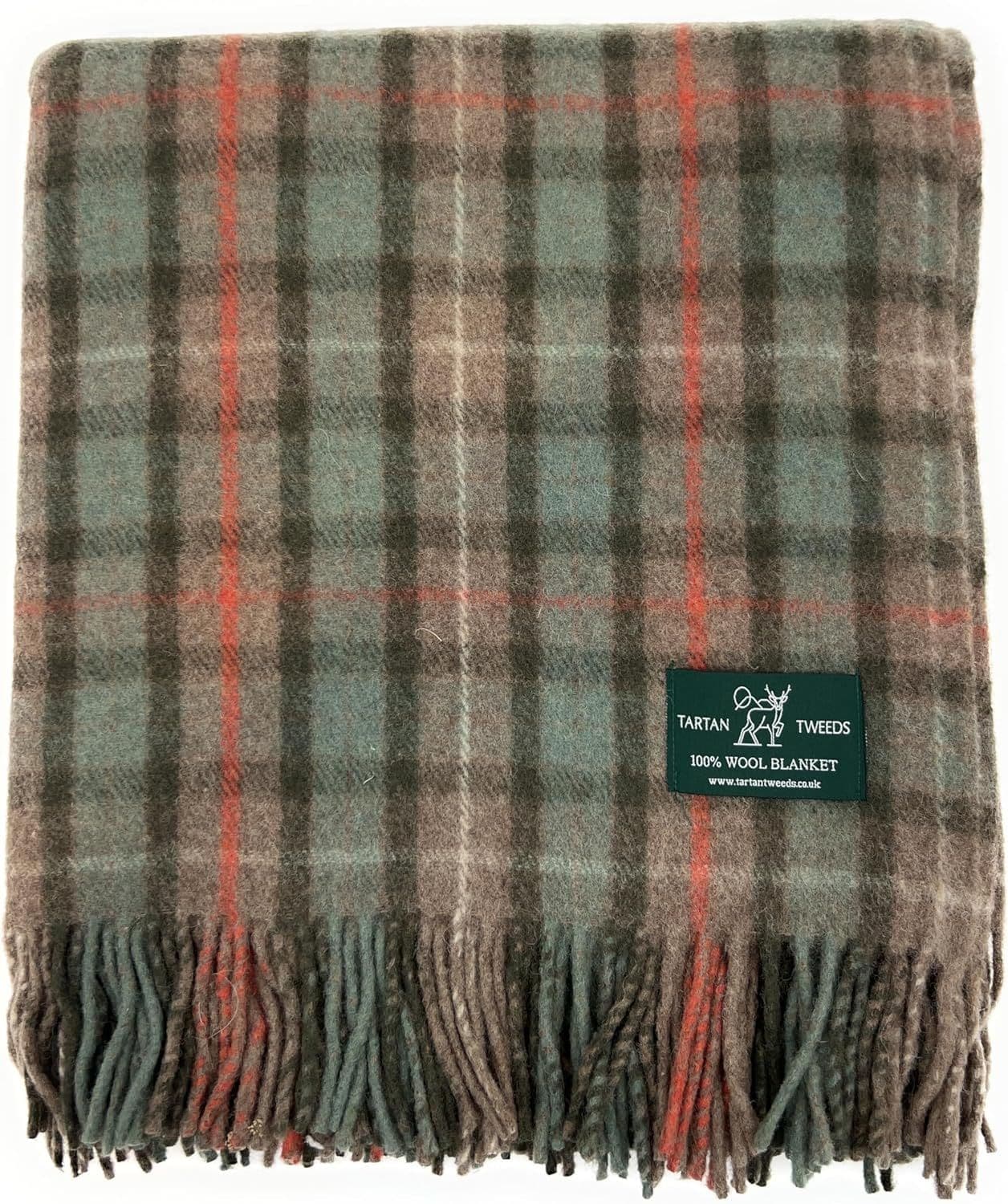 Fraser Hunting Weathered New Wool Large Tartan Blanket Throw Rug