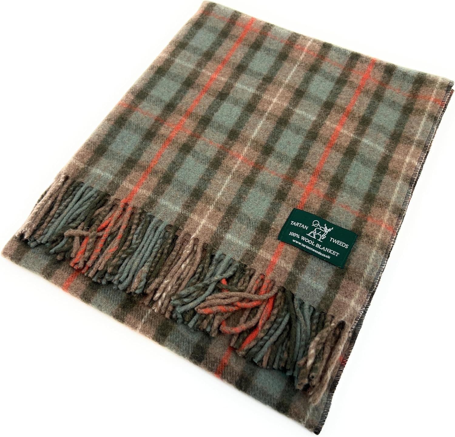 Fraser Hunting Weathered Tartan Knee Blanket 100 New Wool