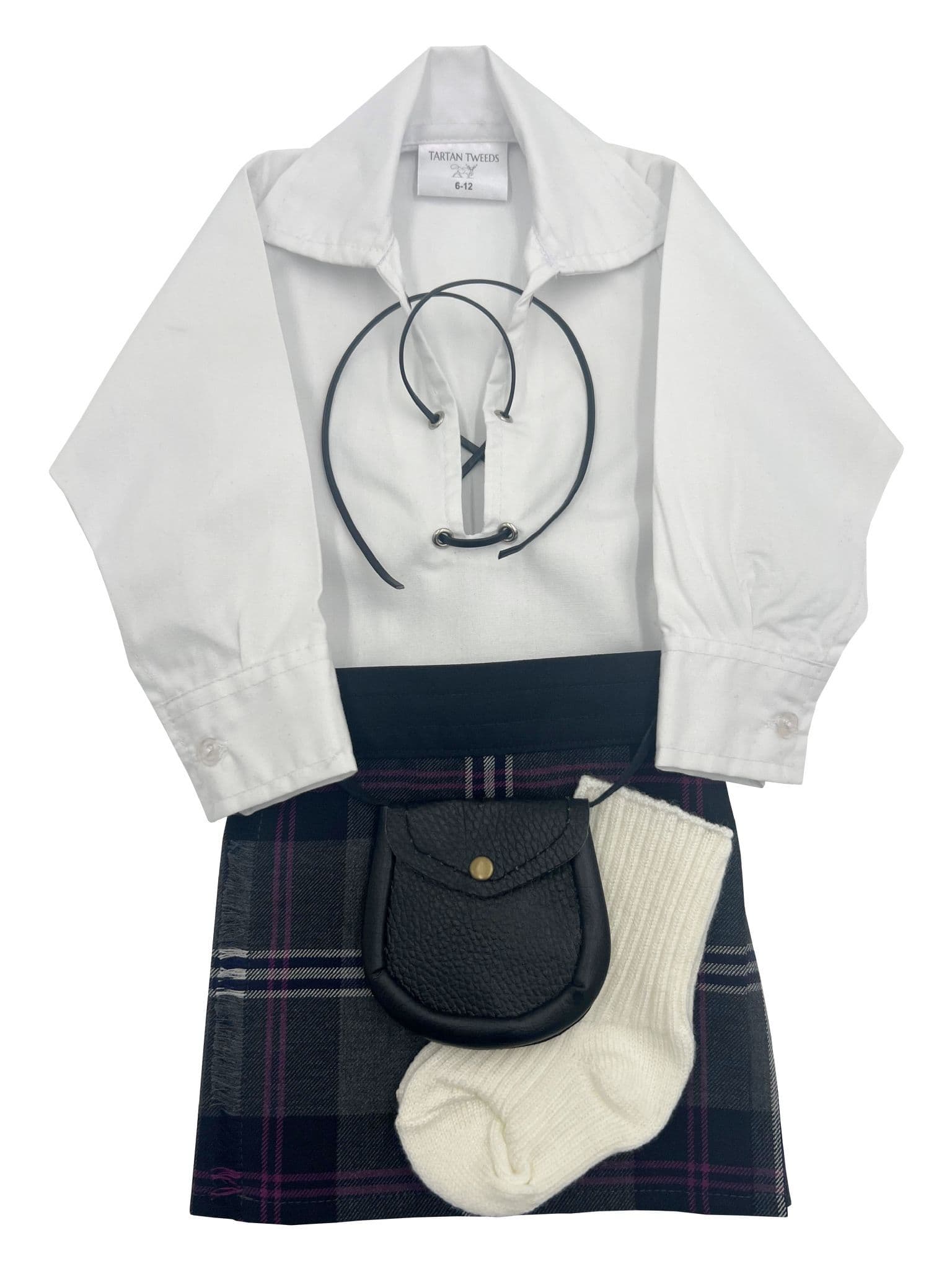 Grey Weekender Tartan Baby Kilt Outfit