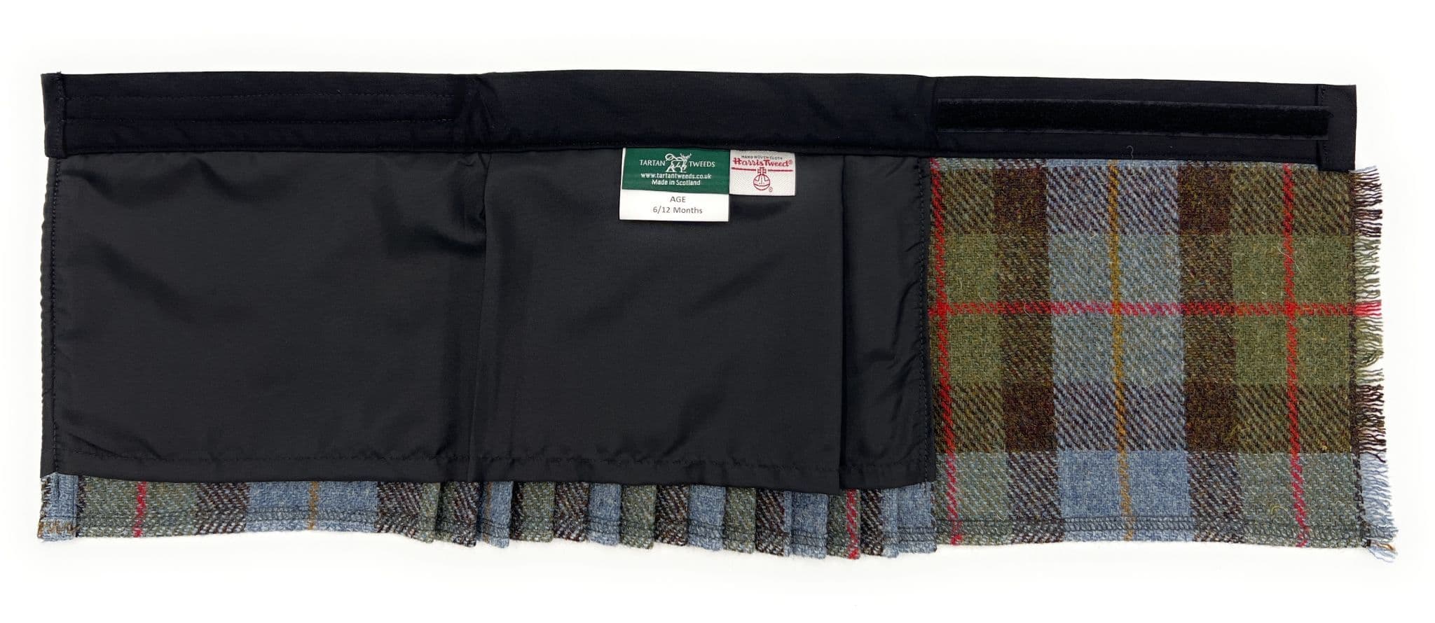 Macleod Tartan Harris Tweed Wool Baby Adjustable Kilt Outfit
