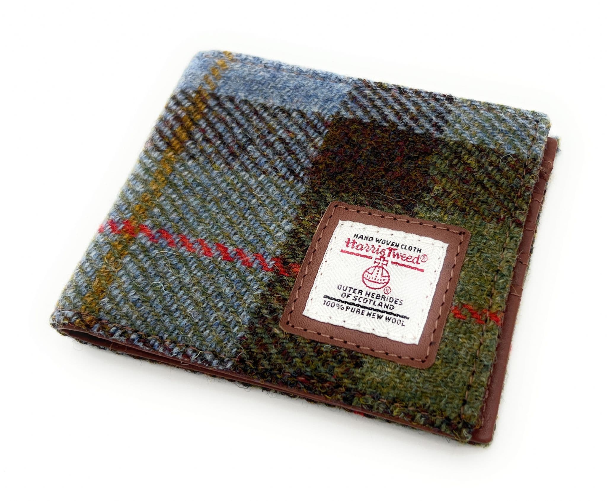 Men s Harris Tweed Real Leather Bifold Wallet Purse MacLeod