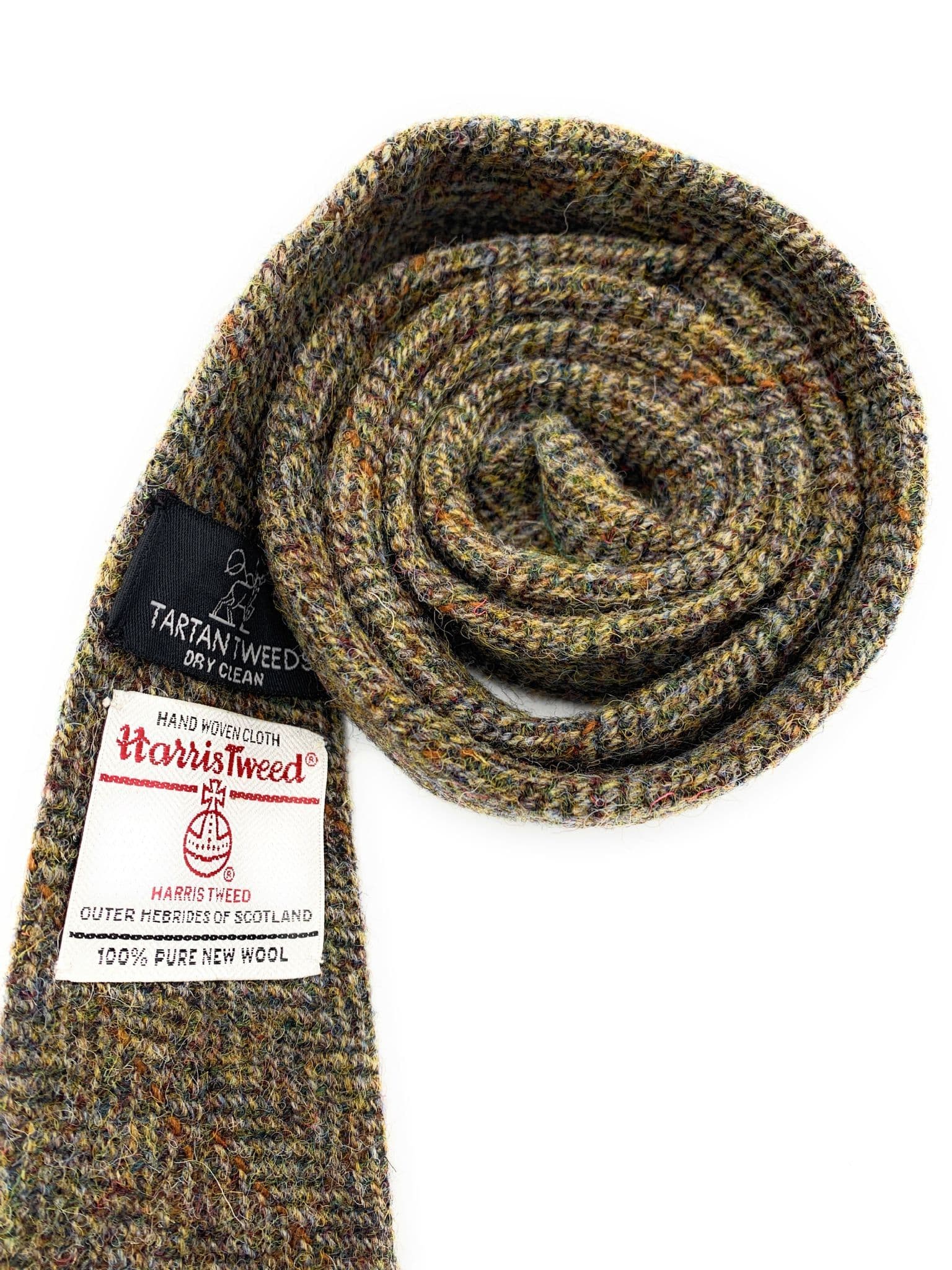 Mens Harris Tweed Brown Herringbone Necktie & Pocket Square Gift Set ...