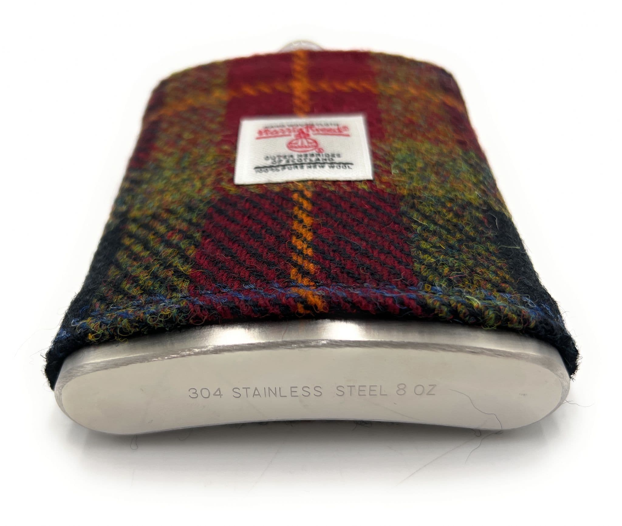 Rust check Harris Tweed Hip Flask 8oz
