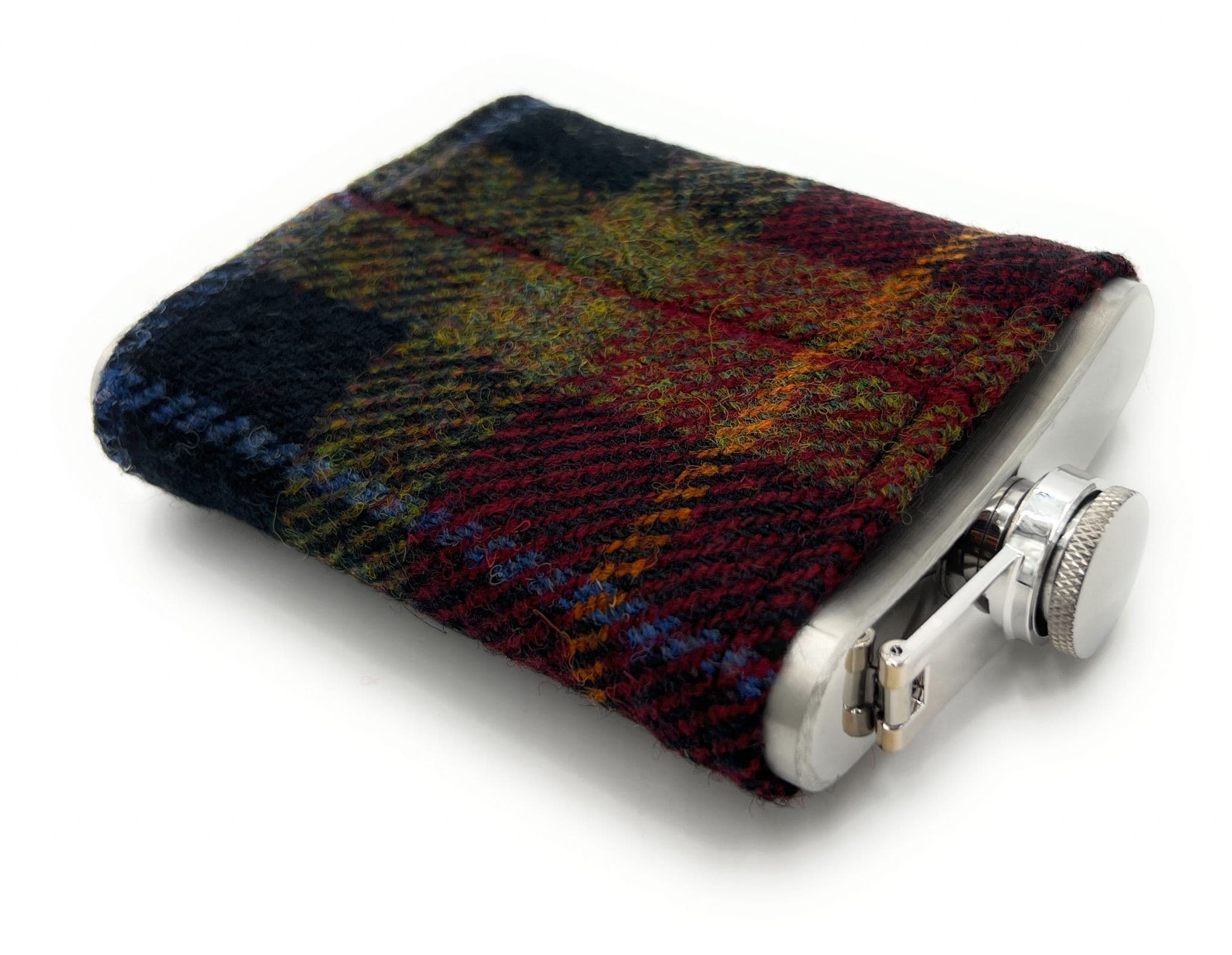 Rust check Harris Tweed Hip Flask 8oz