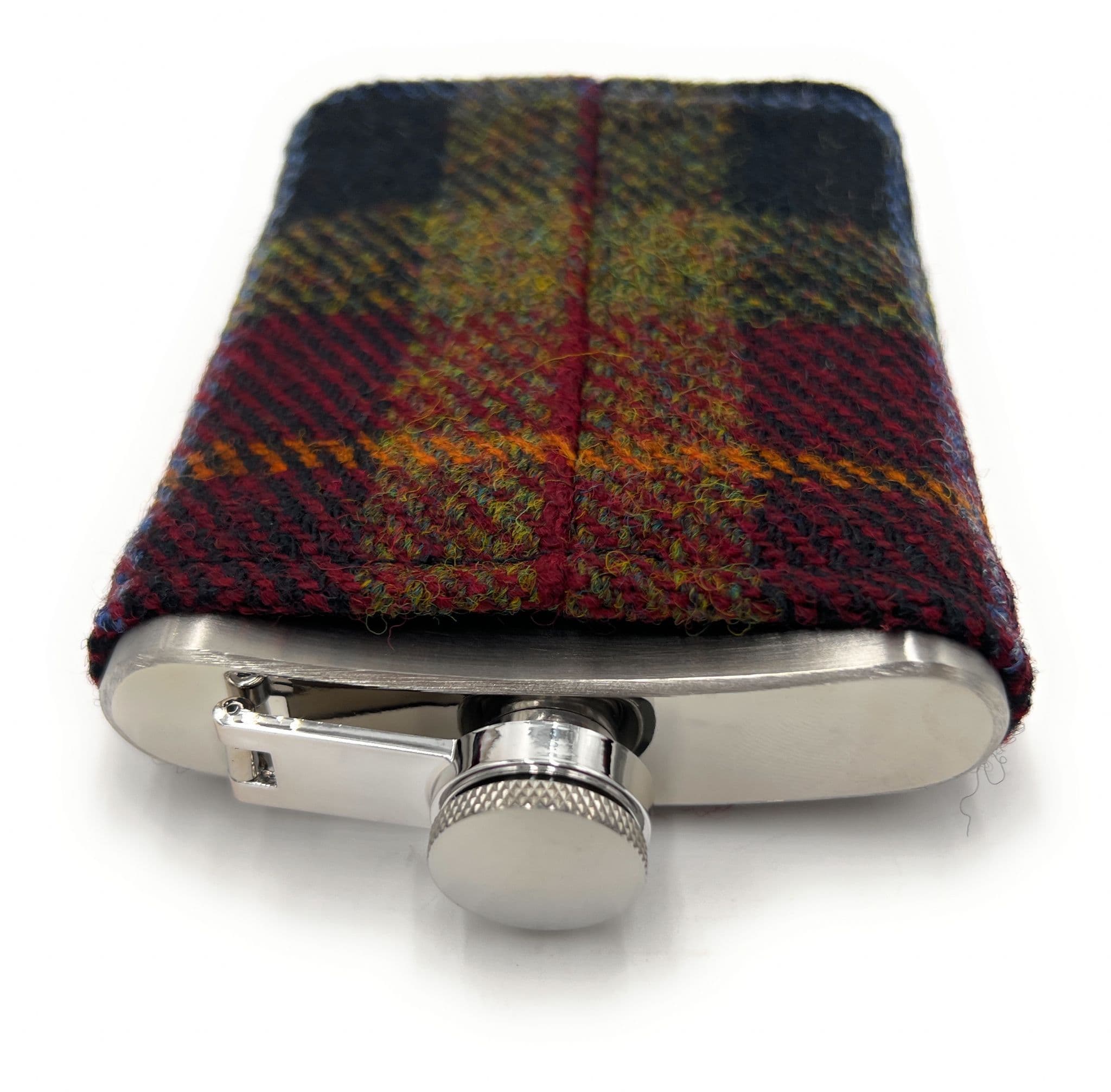 Rust check Harris Tweed Hip Flask 8oz