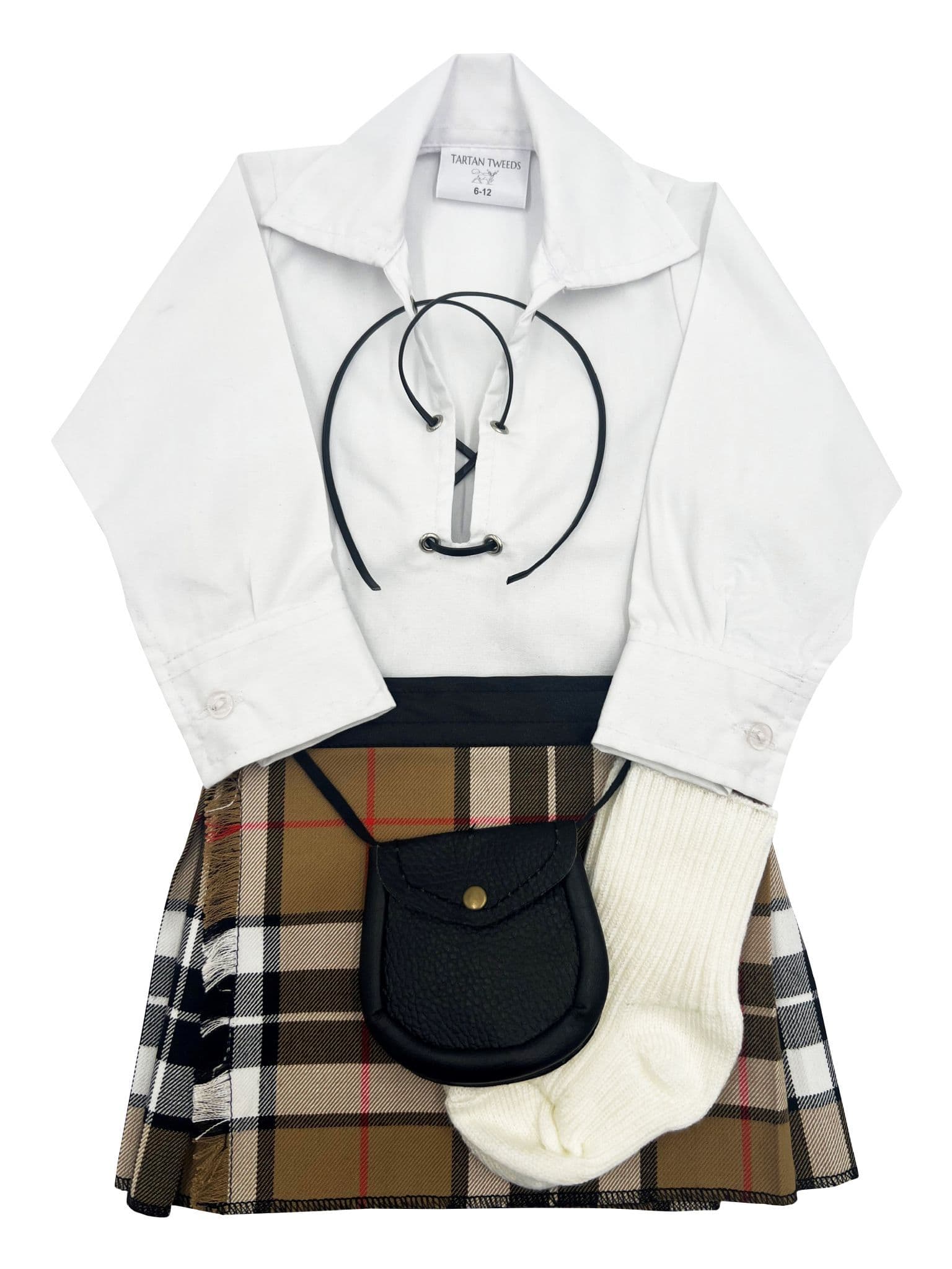 Thomson Camel Tartan Baby Kilt Outfit
