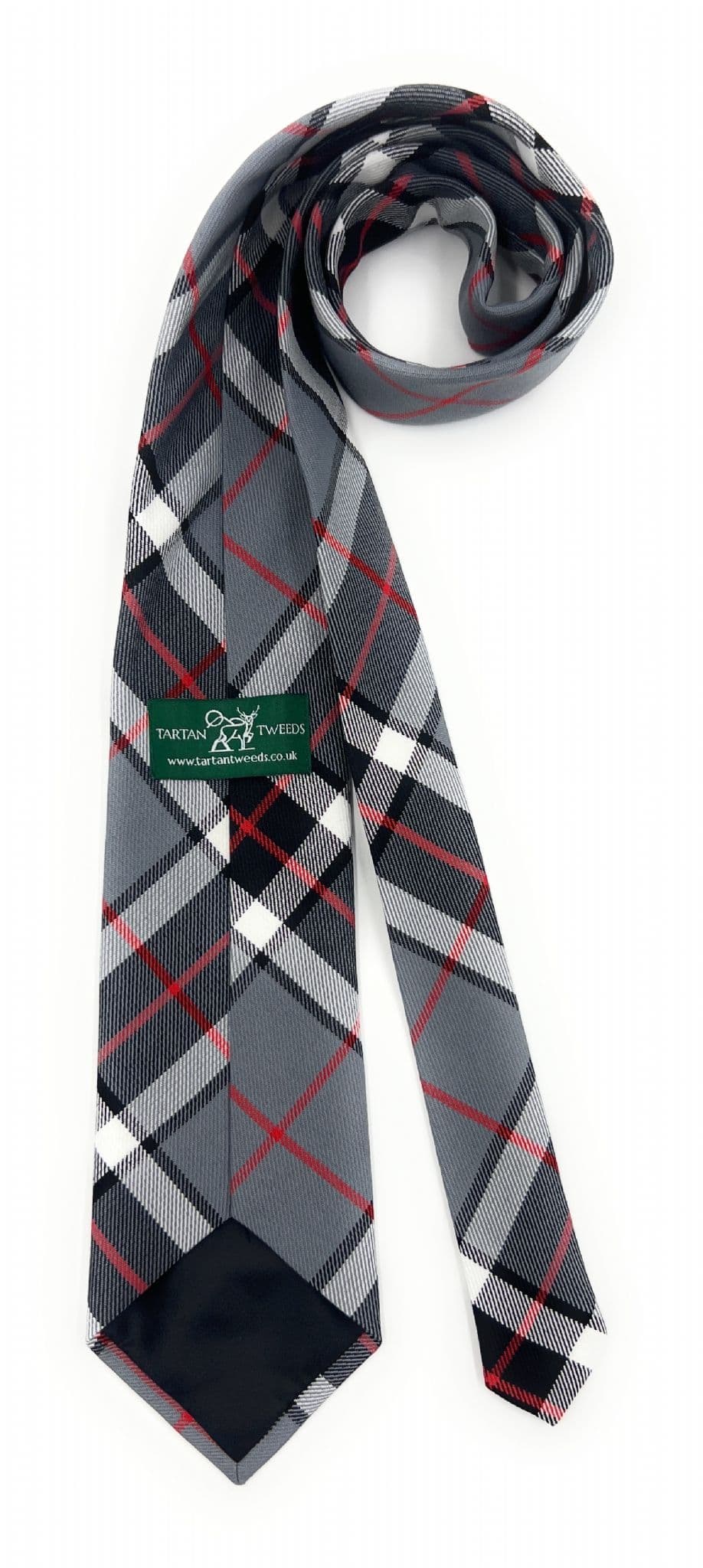 Thomson Grey Tartan Necktie British Made