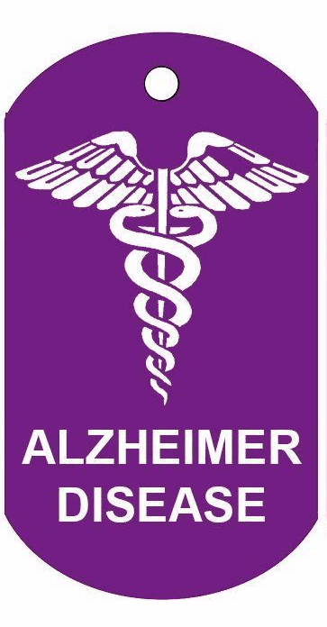 50 x 29mm Purple Medical Alert ID Tag Necklaces