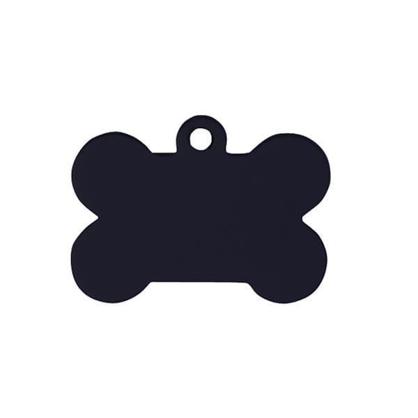 Black 38mm Aluminum Bone Tag