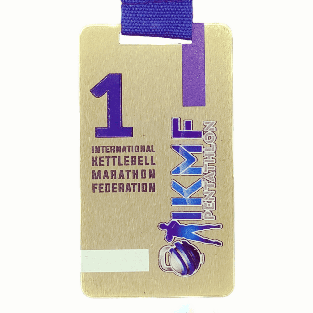 Custom Gold Rectangle Medal 8 Minimum Order 50