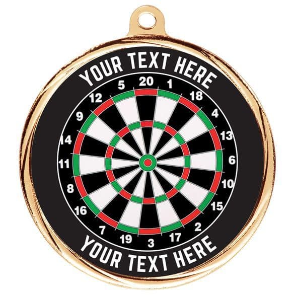 Custom Made Bespoke Darts Medal 55mm Including Ribbon From 4 75 Minimum ...
