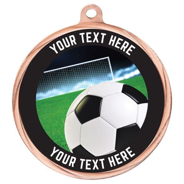 Custom Made Soccer Medal 55mm Bespoke Including Ribbon from 4 75 ...