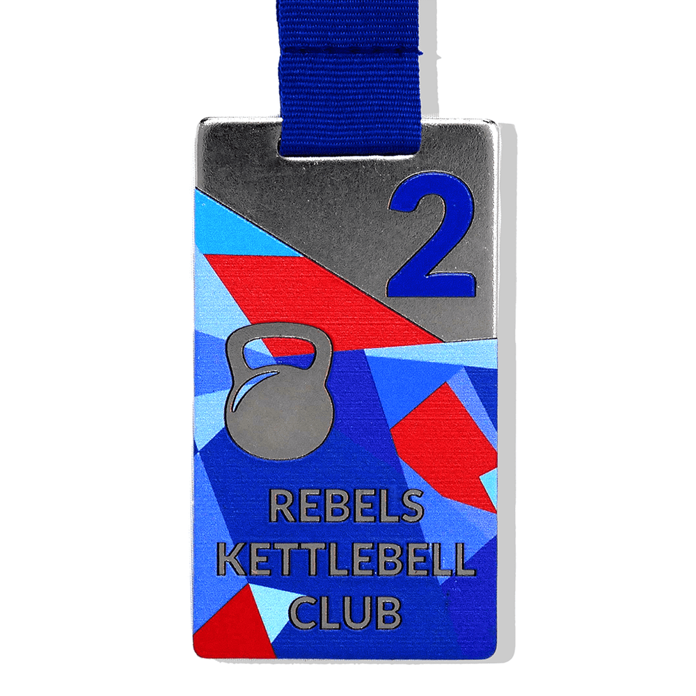 Custom Silver Rectangle Medal 5 Minimum Order 50