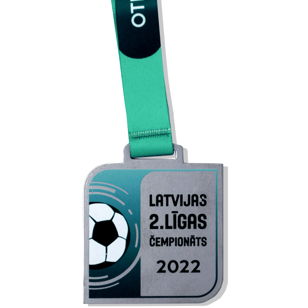 Custom Silver Square Medal with Curved Edges 29 Minimum Order 50