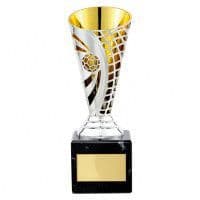 Defender Silver & Yellow Soccer/Football Cup Trophy